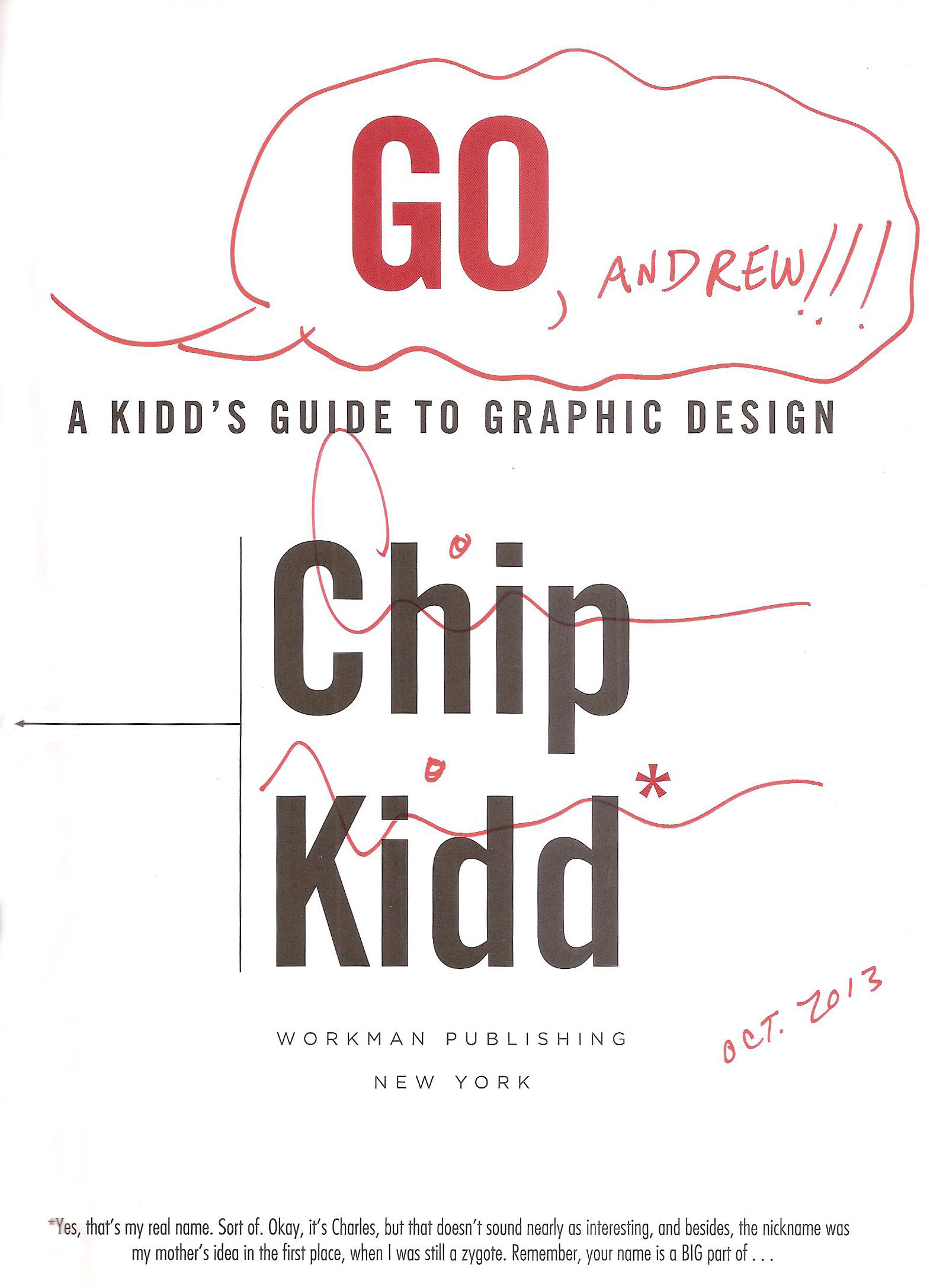 Chip Kidd, “Go, A Kidd’s Guide to Graphic Design” | Thursdays in New ...
